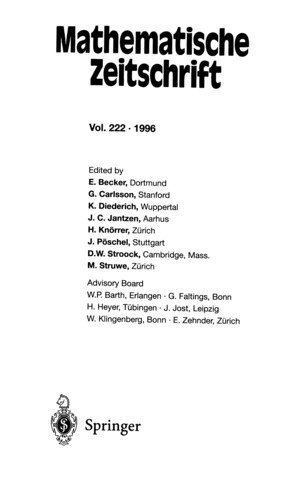 Mathematische Zeitschrift - GDZ - Göttinger Digitalisierungszentrum