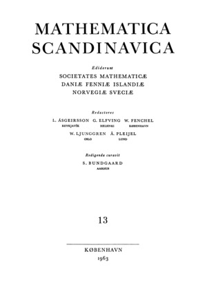 Mathematica Scandinavica - GDZ - Göttinger Digitalisierungszentrum