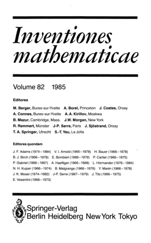 Inventiones Mathematicae - GDZ - Göttinger Digitalisierungszentrum
