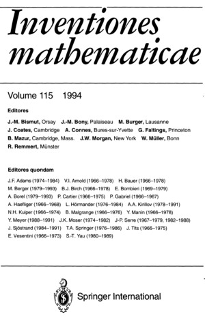 Inventiones Mathematicae - GDZ - Göttinger Digitalisierungszentrum