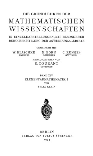 Arithmetik, Algebra, Analysis - GDZ - Göttinger Digitalisierungszentrum